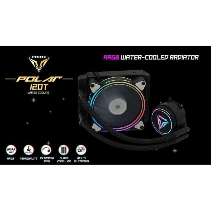 Jual PRIME POLAR 120T Water Cooling 120mm Radiator Anti-Leak ARGB Aura ...