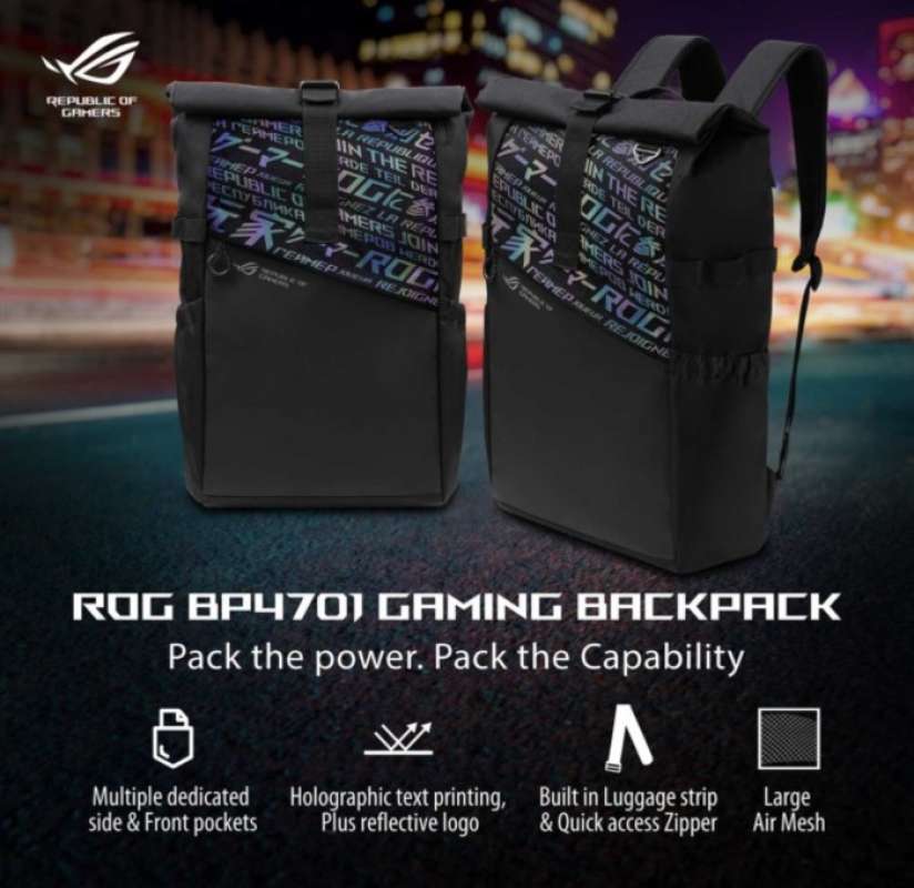 Jual Asus ROG BP4701 Backpack Gaming Original Tas Ransel 17 Inch NEW ...