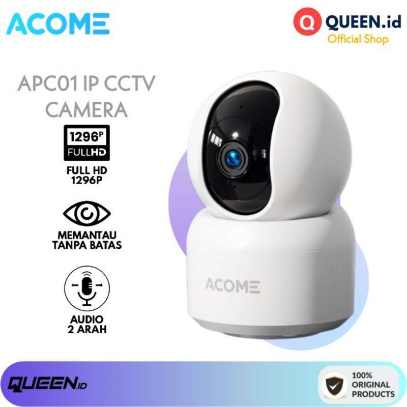 Jual Acome Apc01 Ip Cctv Wifi Kamera 3mp Full Hd Smart Ip Camera 360 Di ...