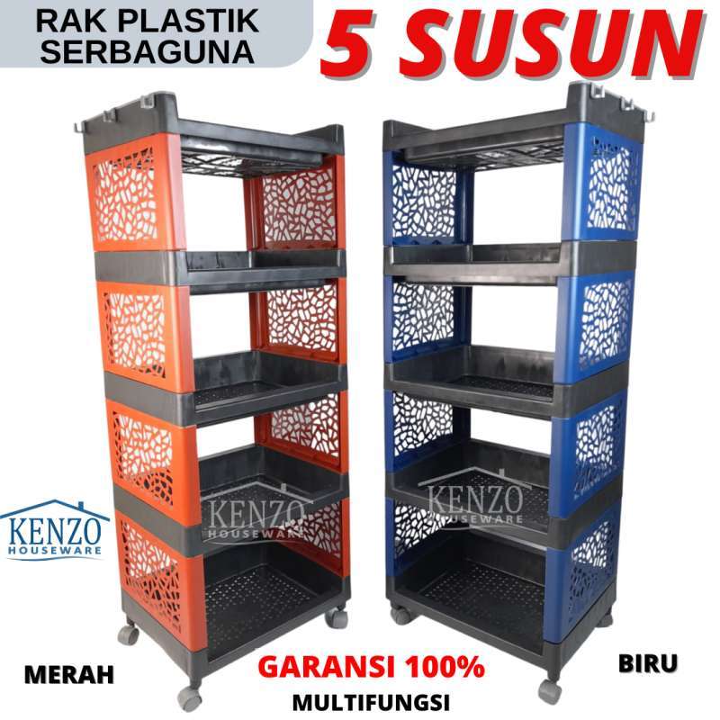 Jual Rak Plastik 5 Susun Plastik Besar Rak Susun Plastik Roda Awet di ...