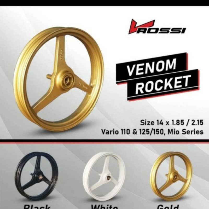 Promo VELG ROSSI VROSSI VENOM ROCKET YAMAHA MIO SOUL /SPORTY UK 185/215 ...