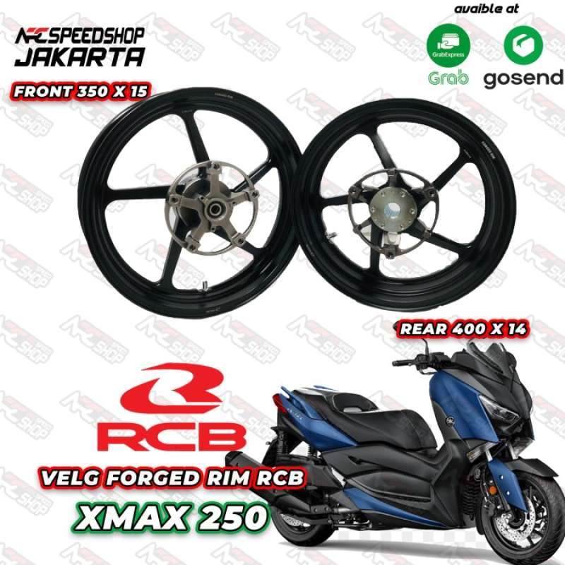 Jual Velg XMAX Original RCB Forged Wheel F 350x15 & R 400 x 14 Black di ...