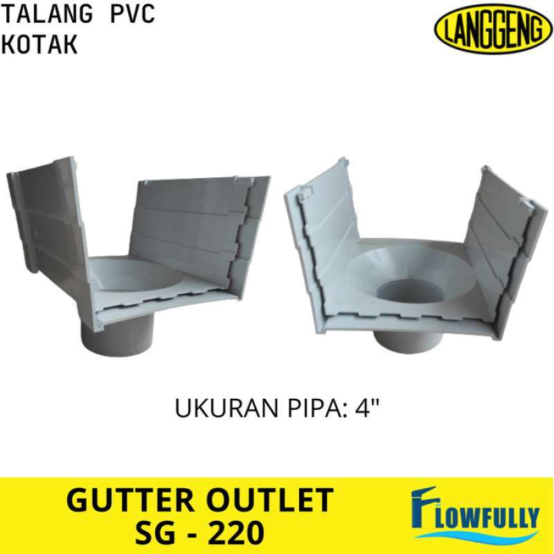 Jual Corong Talang Pvc Kotak Sg 220 Langgeng Gutter Outlet Di Seller ...