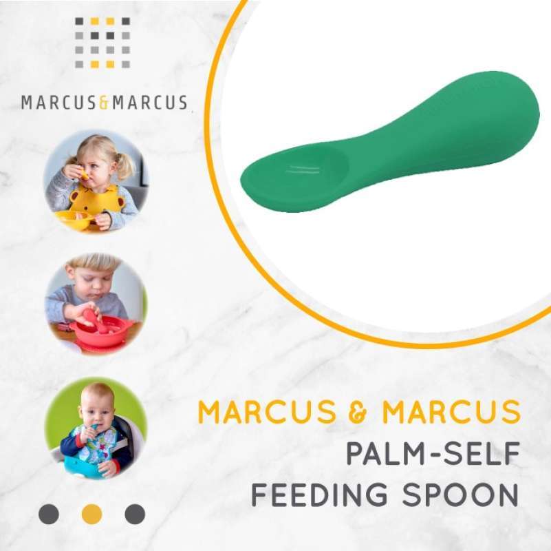 Promo Marcus&Marcus Palm Self Feeding Spoon Green-Peralatan Makan MPASI ...