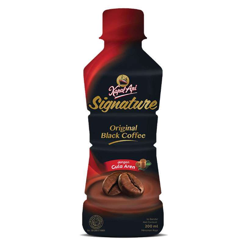 Jual Kapal Api Signature Original Black Coffee Pet 200 ml di Seller ...