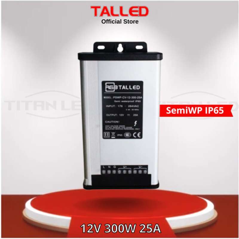 Jual POWER SUPPLY ADAPTOR TRAFO TALLED 12V 25A 300W SEMI WATERPROOF IP65 di Seller TB Honey ...