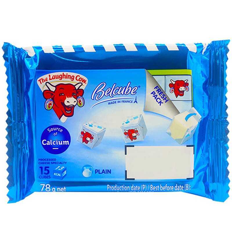 Promo The Laughing Cow Belcube Cheese Spread Plain [15 cubes/78gram ...