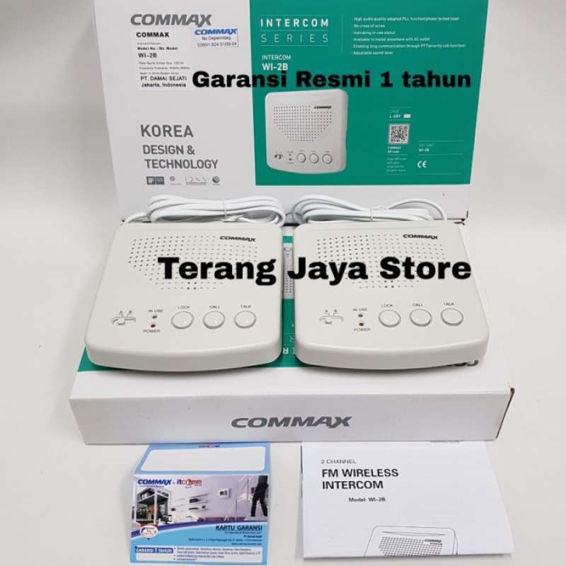 Promo Tahun ini aja kak Intercom Commax WI-2B Wireless (2 Unit) (100% Asli & Garansi Resmi ...