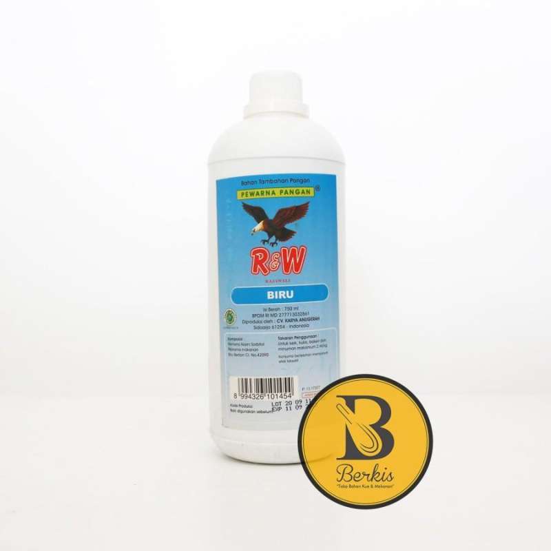 Promo Rajawali Rw Pewarna Makanan Biru 1 Kg / 750 Ml Sumbo Cair R&w ...