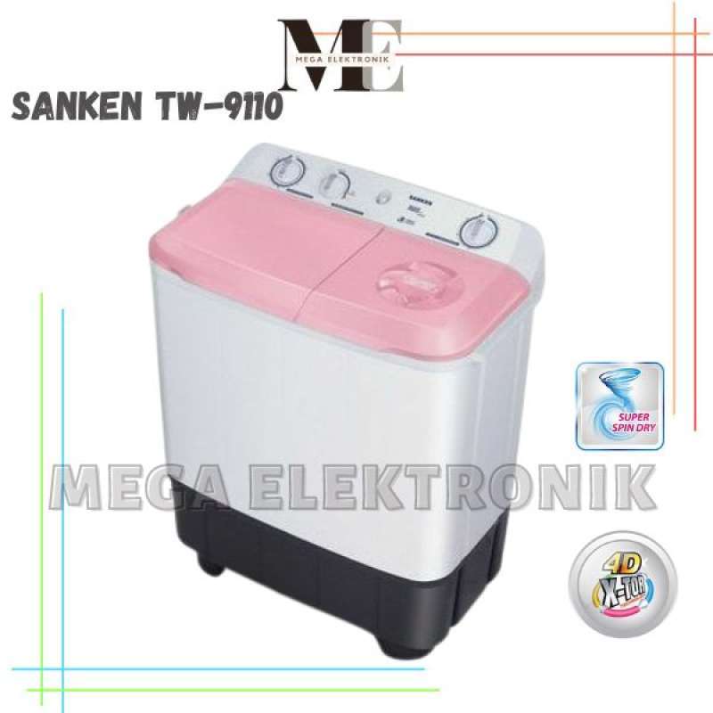 Jual SANKEN TW-9110 PK/BU Mesin Cuci 2 Tabung KHUSUS JABODETABEK di Seller Mega Elektronik ...