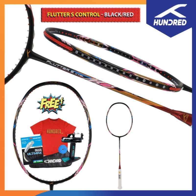 Jual HUNDRED Raket Flutter S Control Raket Badminton Original - PKT ...