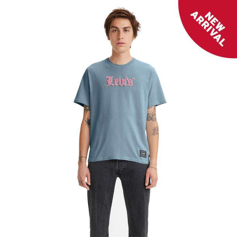 Jual Levi's® Men's Ss Relaxed Fit Tee Olde English Forget (16143-0820 ...