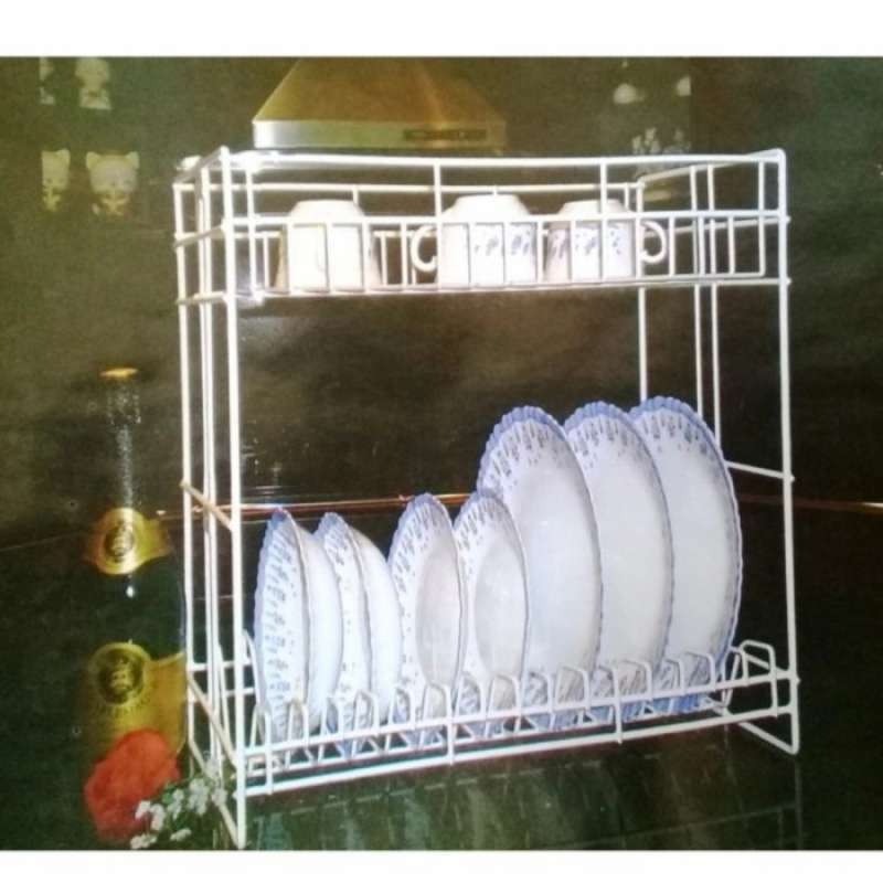 Promo RAK PIRING SUSUN 2 ROSE 391 SIMBASUN RAK KAWAT MANGKOK GELAS BY ...