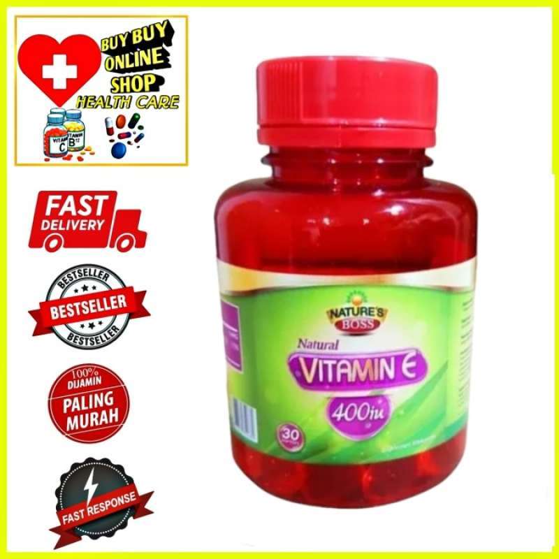 Jual Vitamin E 400iu isi 30 tablet nature's boss di Seller PALANG MERAH ...