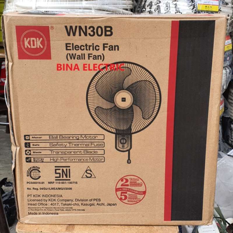 Jual KDK Electric Fan / Wall Fan WN30B 12 12 Inch Kipas Angin Dinding ...