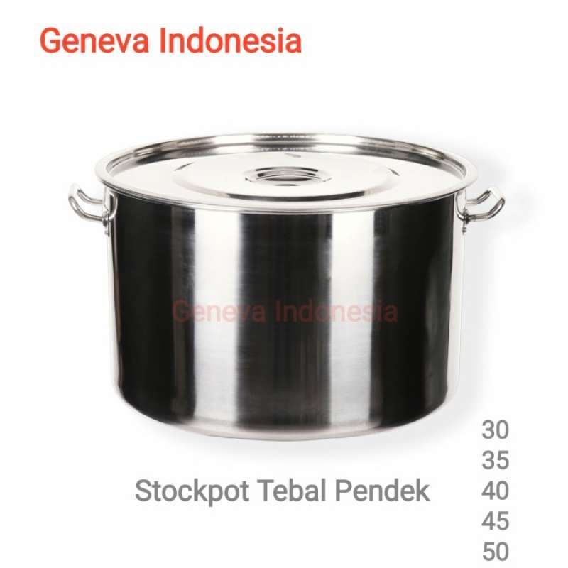 Promo Panci Stock Pot Pendek 40cm Stainless Tebal CQ143-40B HOMELINE ...