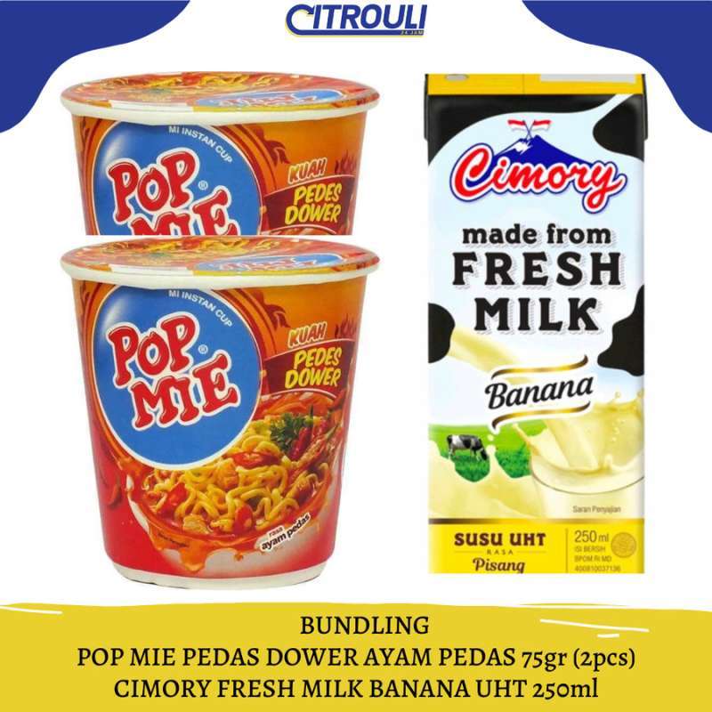 Jual BUNDLING CIMORY BANANA UHT & POP MIE PEDAS DOWER di Seller ...