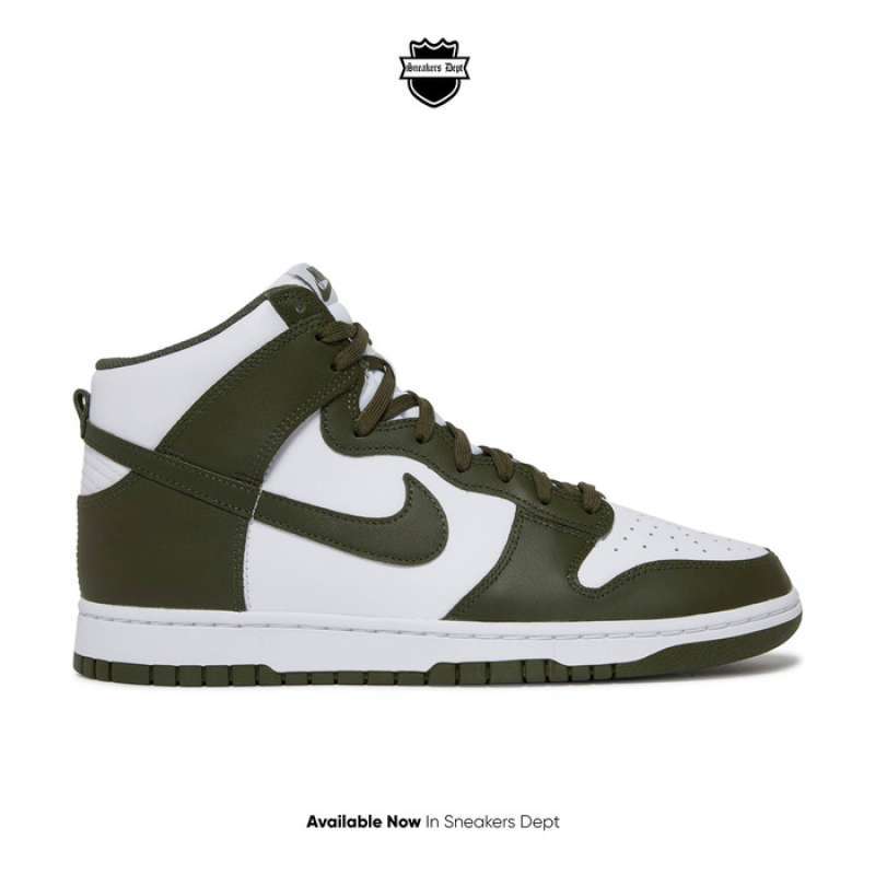 Promo Sepatu Sneakers Pria NIKE DUNK HI RETRO WHITE CARGO KHAKI ...