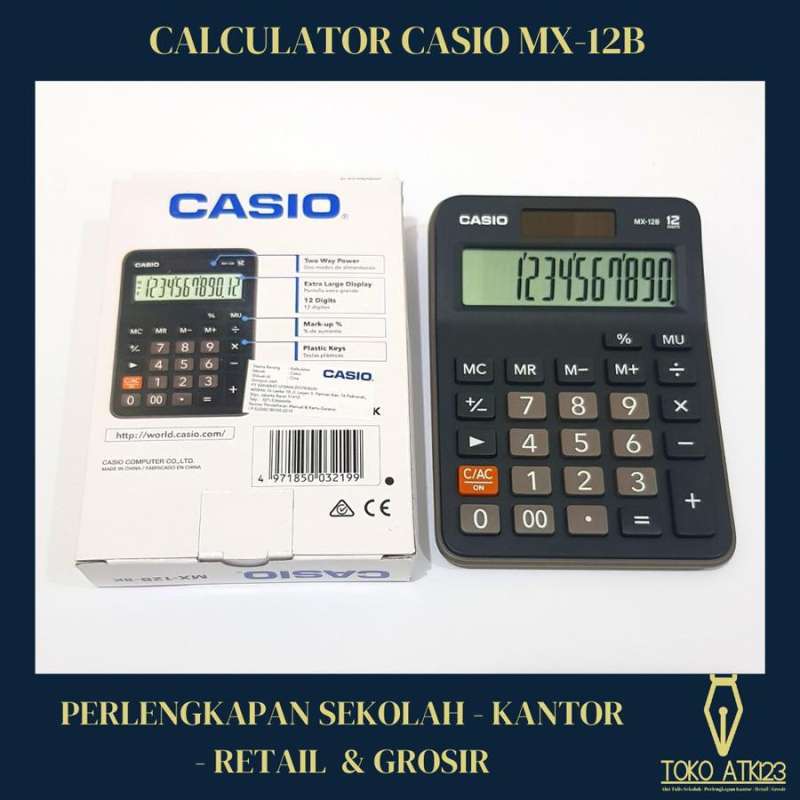 Jual Calculator / Kalkulator Merk Casio MX-12B Extra Large Display di ...