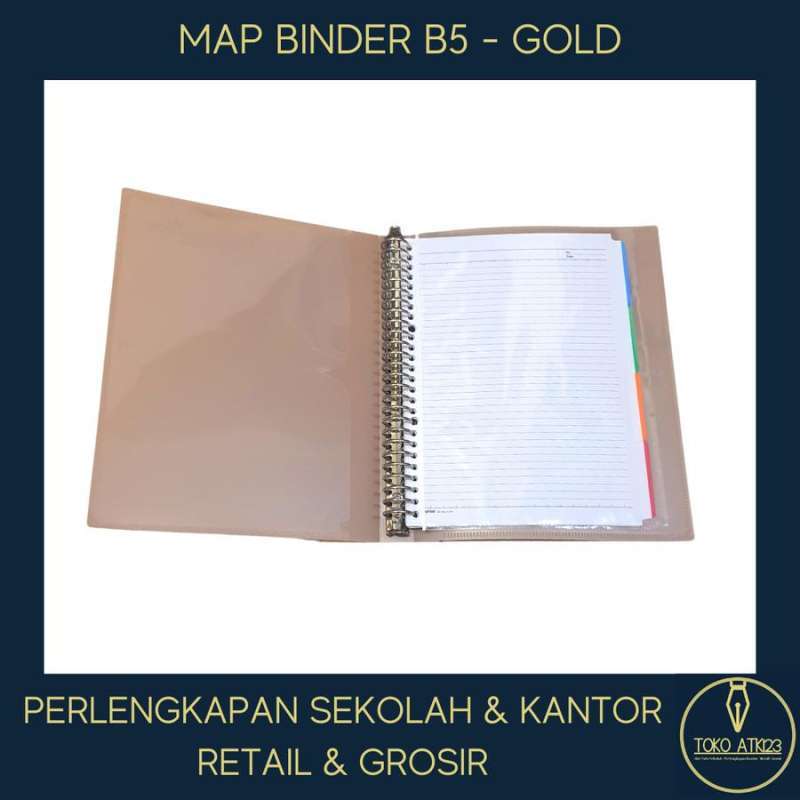 Jual Map Binder / Buku Binder / Binder Kuliah Ukuran B5 Campus - Gold ...