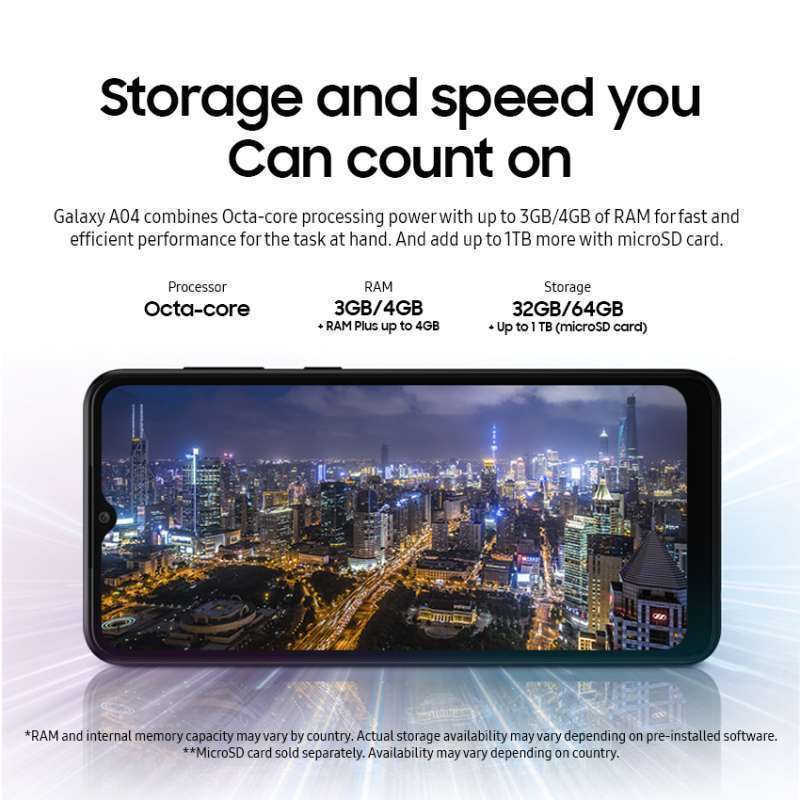 Jual Samsung Galaxy A04 Smartphone [4/64GB] - Black di Seller Samsung ...