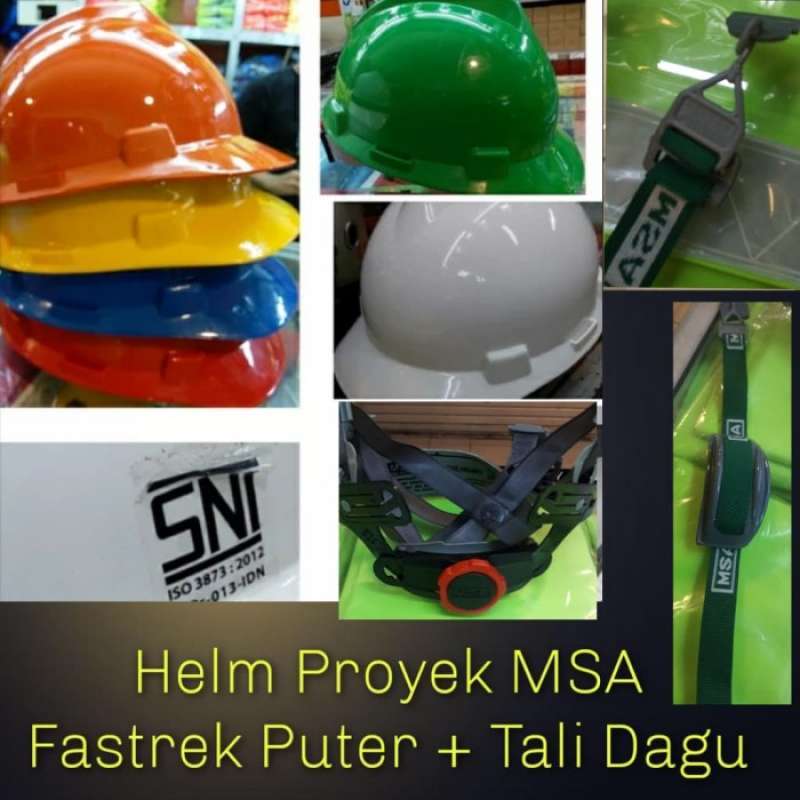 Promo Helm Proyek MSA SNI FASTREK TALI DAGU Diskon 25% di Seller ...