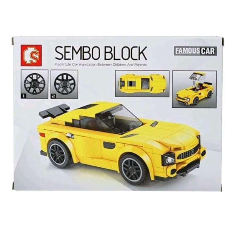 Jual Kkv - Mainan Bricks Balok Susun 3d Diy Mobil Sembo Famous Car ...