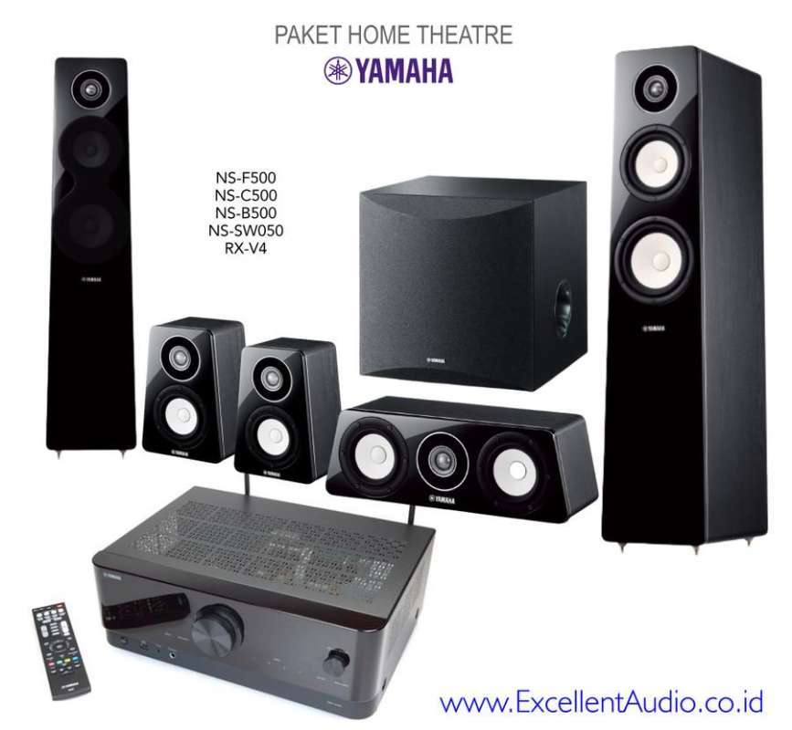 Jual Paket home theatre Yamaha NS-F500 NS-C500 NS-B500 RX-V4 NS-SW050 di Seller Excellent Audio ...