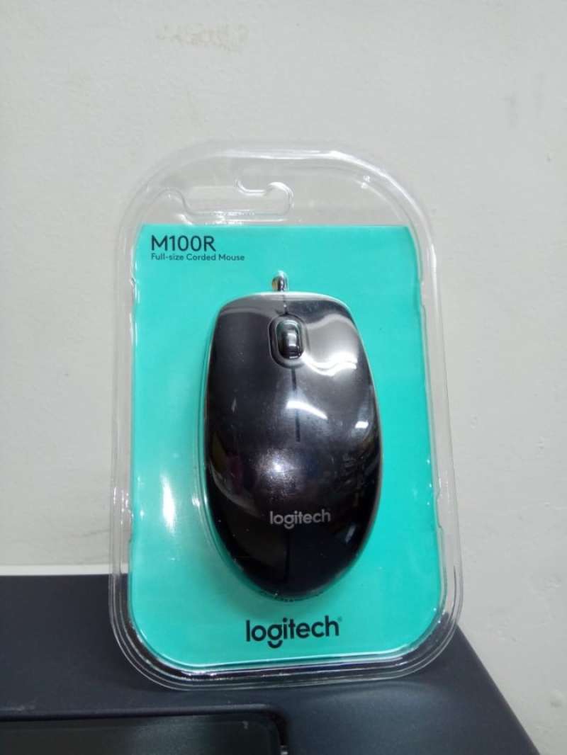 Jual Logitech M100R Mouse logitec kabel M100 R Wired USB Optical ...