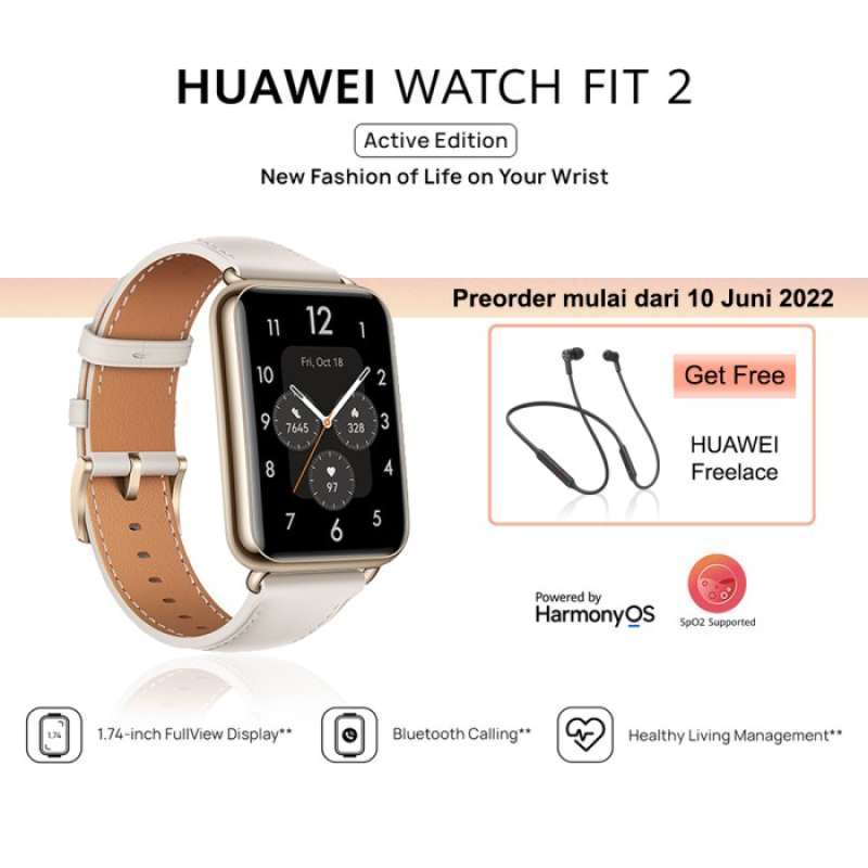 Jual HUAWEI WATCH FIT 2 CLASSIC EDITION GARANSI RESMI - MOON WHITE ...