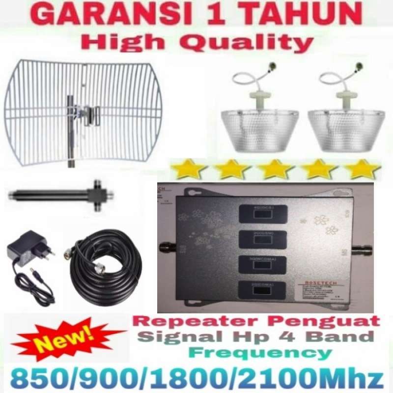 Jual Paket 2 Way 4 Band frekuensi/Penguat Sinyal Signal Hp/Repeater Gsm di Seller Silvanna ...