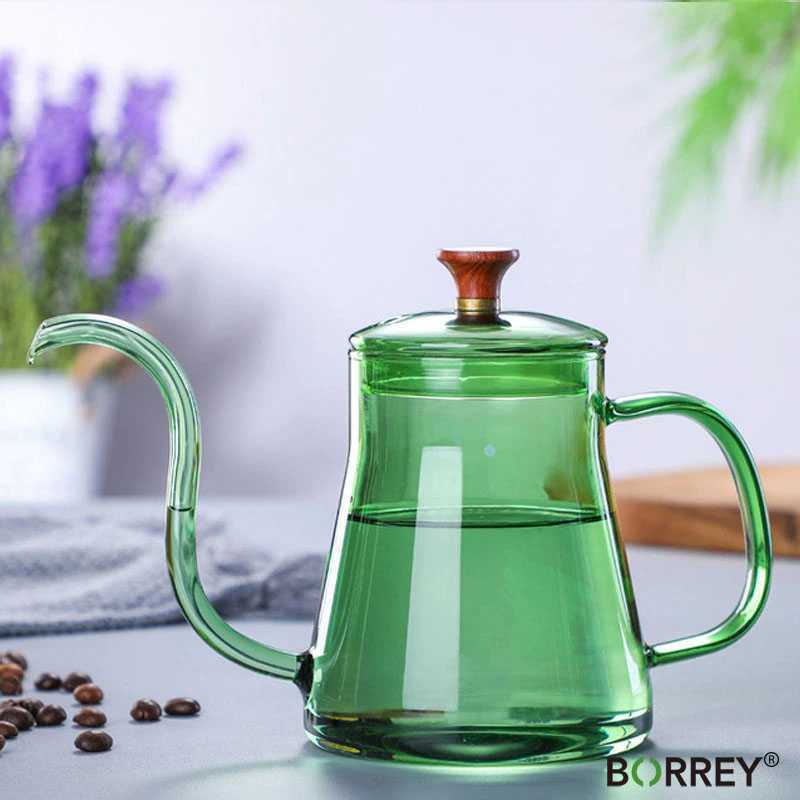 Jual GLO - BORREY Teko Pitcher Teh Gooseneck Borosilicate Glass 600ml ...