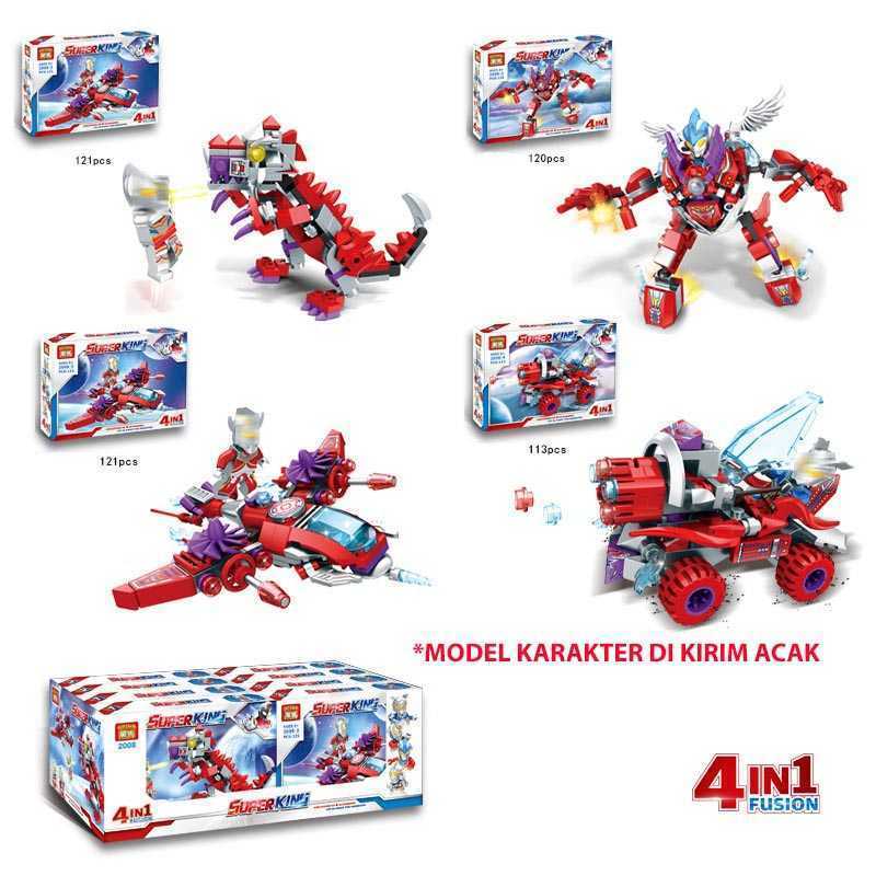 Jual Glo - Heima Building Blocks Mainan Rakit Robot Ultraman Model Acak ...