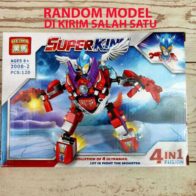 Jual Glo - Heima Building Blocks Mainan Rakit Robot Ultraman Model Acak ...