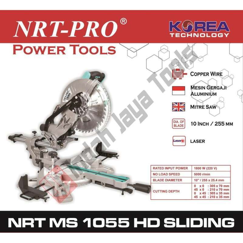 Jual NRT-PRO 1055 HD Miter Saw Sliding 10 Inch - Mitre Saw Gergaji ...