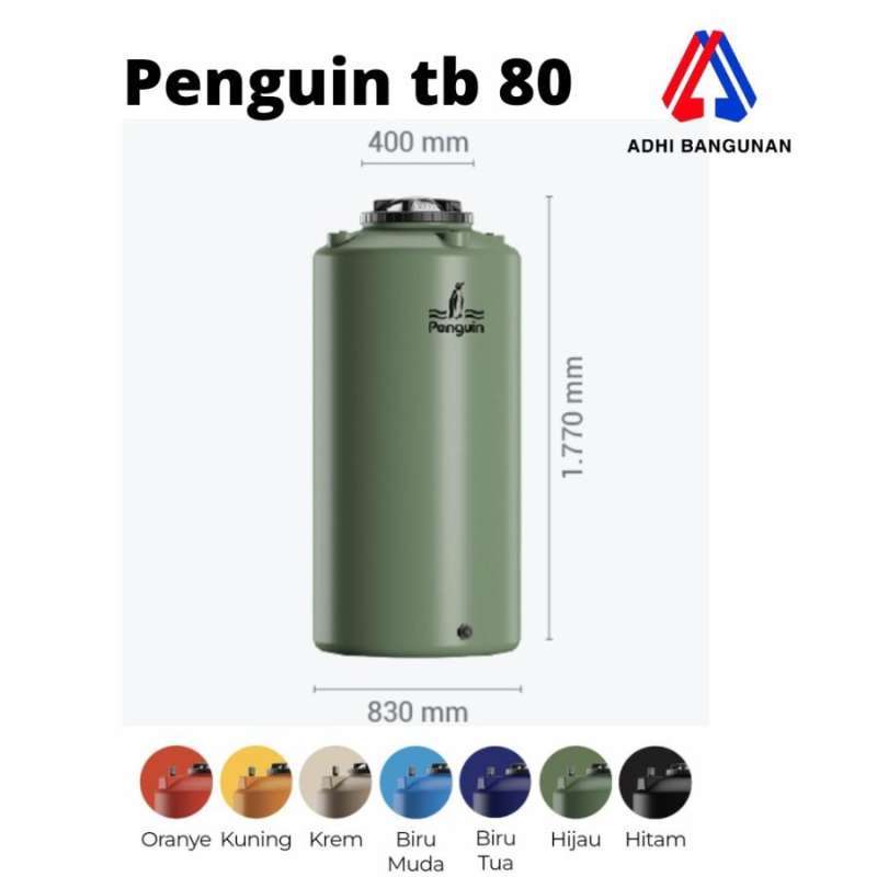 Jual toren/tangki air penguin tb80 800 liter di Seller Adhi bangunan ol ...