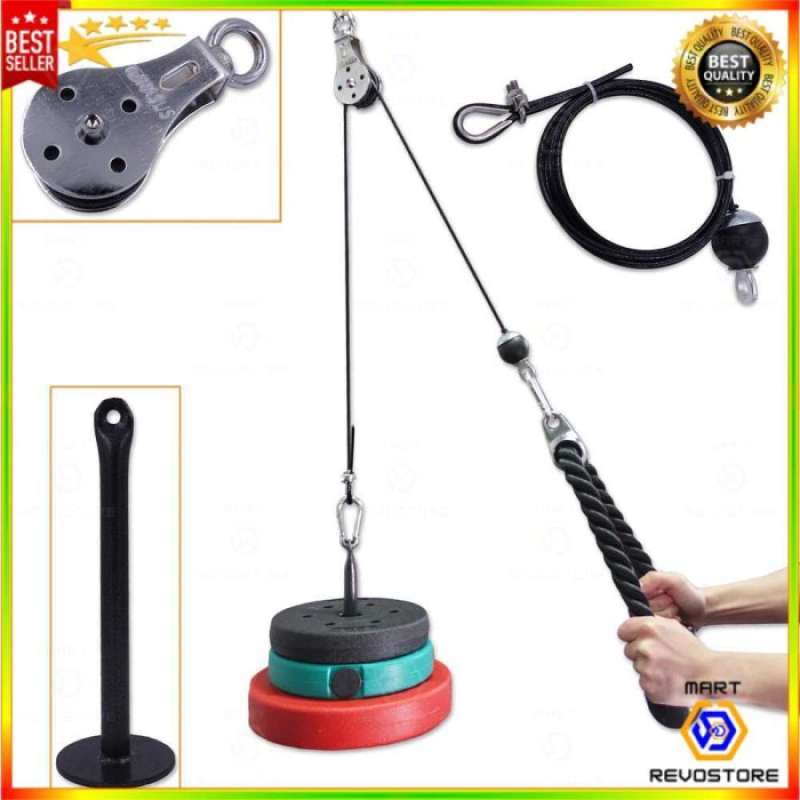 Promo Diskon of the month Alat Angkat Beban Fitness Gym DIY Pulley ...