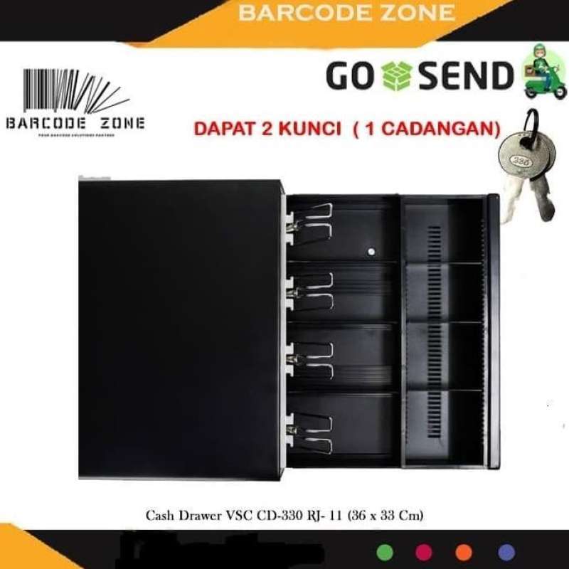 Jual Perlengkapan Kasir Vsc Cash Drawer 37 X 33 Cm 4K4C Rj11 Cd 320 ...