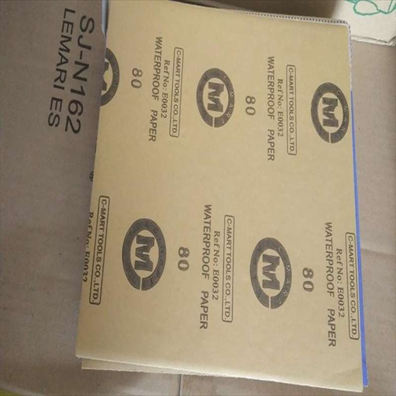 Jual Amplas Lembaran Grit 80 Paper Kertas Waterproof Abrasive Kasar C ...