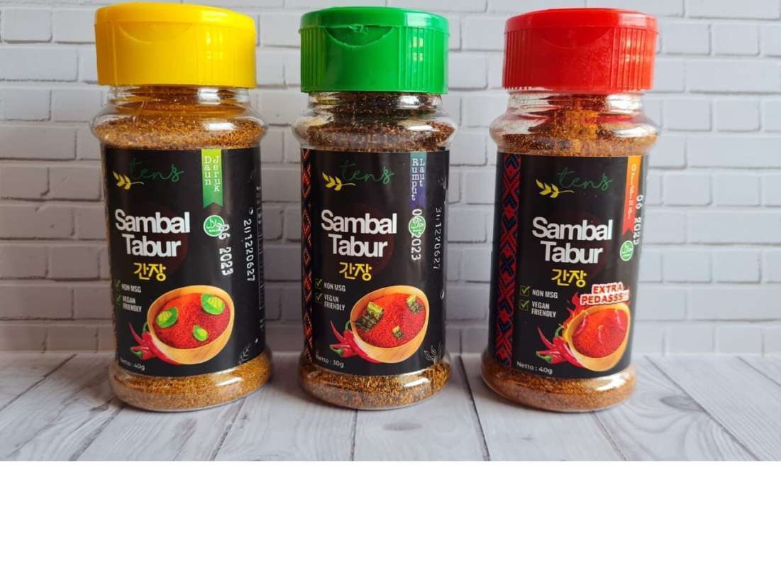 Promo Bubuk Cabe Sambal Tabur Vegetarian Vegan Tens Kemasan 40 Gr ...