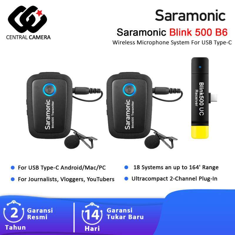 Promo Saramonic Blink 500 B6 Wireless Microphone System Diskon 29% di ...
