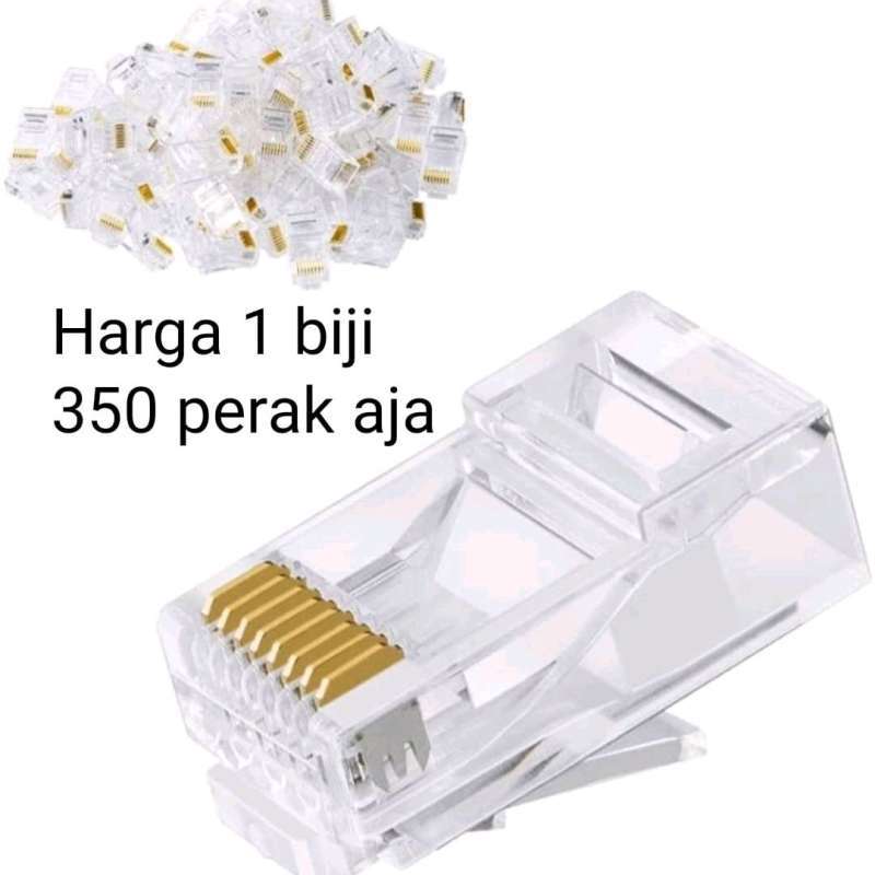 Jual Conector Rj45 Jack Konector Rj45 Kepala Label Utp Lan Rj45 Eceran Di Seller Duntech ...