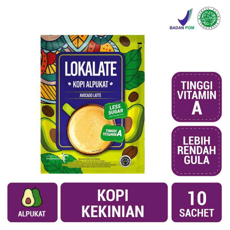 Jual Lokalate Kopi Alpukat 10 Sachet - Kopi Sachet Kopi Kekinian di ...