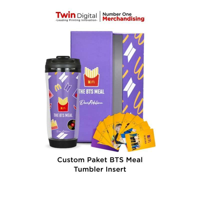 Jual Paket Tumbler BTS MEAL MCD X BTS Custom Nama - Tumbler Insert R800 - Paket Polos di Seller ...