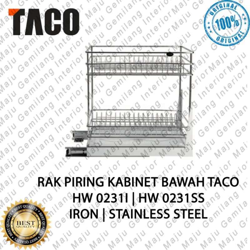 Jual Rakl TACO HW 023 I Rak Piring Kabinet Bawah Dapur Kitchen Rel ...