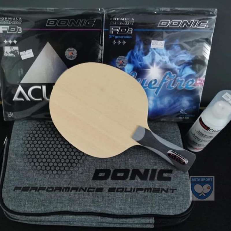 Jual Bat Pingpong Donic Liping Kitex + karet Donic Acuda Bluefire set di Seller olahragaku store ...
