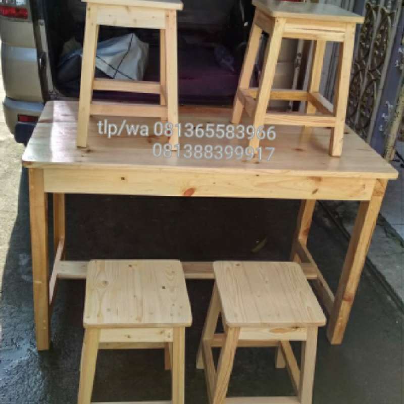 Promo Meja Makan/Meja Kayu Jati Belanda/Meja Bakso/Meja Kafe/Meja Bar ...