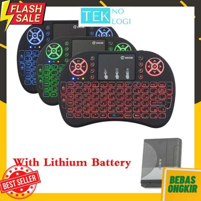 Jual Keyboard Mini Rgb 2.4ghz Dengan Touch Pad Air Mouse Wireless Mini ...