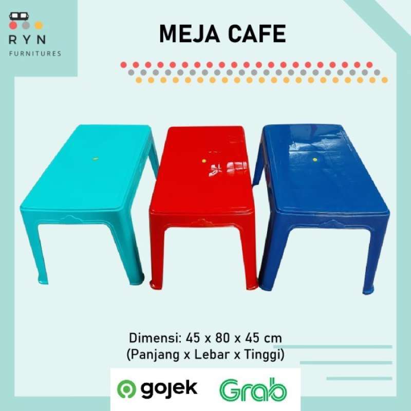 Promo Meja Plastik / Meja Cafe Varian Warna Khusus GOJEK / GRAB Diskon ...