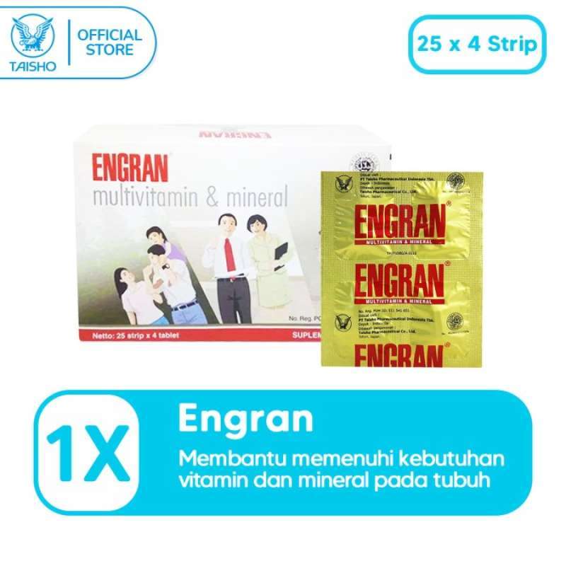 Promo Engran Multivitamin & Mineral - 25 Strips @4 Tablet Diskon 23% Di ...